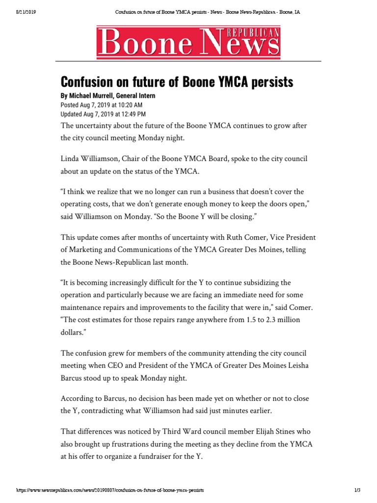 Confusion On Future of Boone Ymca Persists - News - Boone News ...