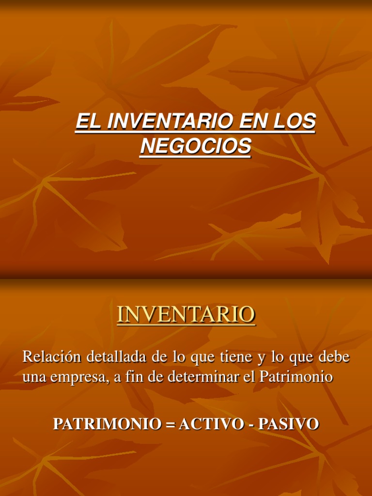 Inventario Inicial | PDF | Hoja de balance | Contabilidad