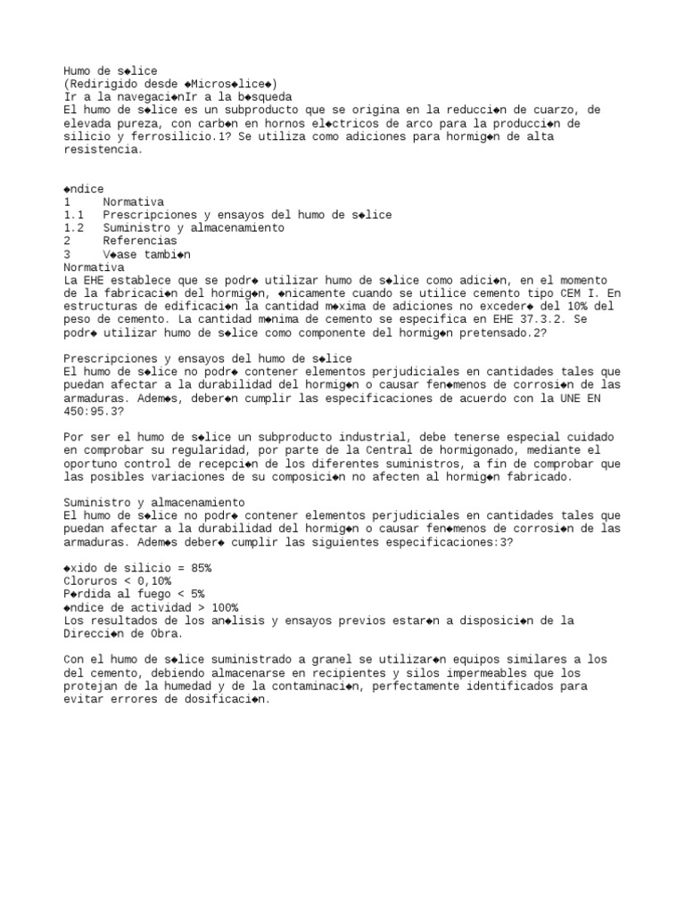 Humo de Silice Wiki | PDF | Hogar, jardinería y bricolaje | Tecnología