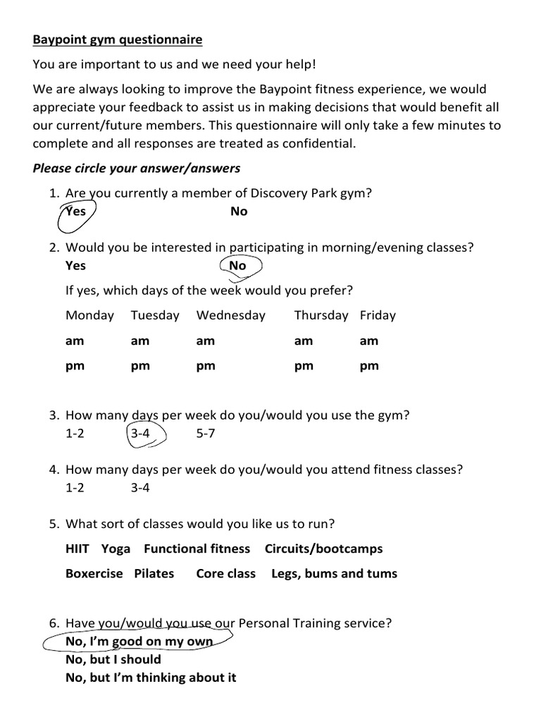 Please Circle Your Answer/answers | PDF