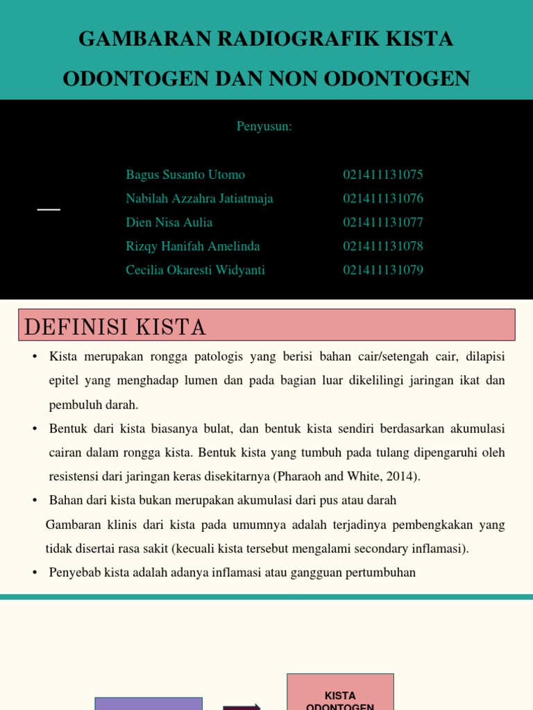 Kista Odontogen dan Non Odontogen: Gambaran Radiografik | PDF