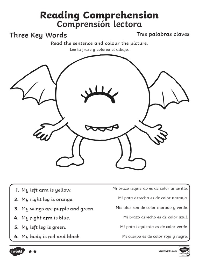 Compresión Lectora en Inglés y Español - PDF Versión 1 | PDF | Sentidos ...