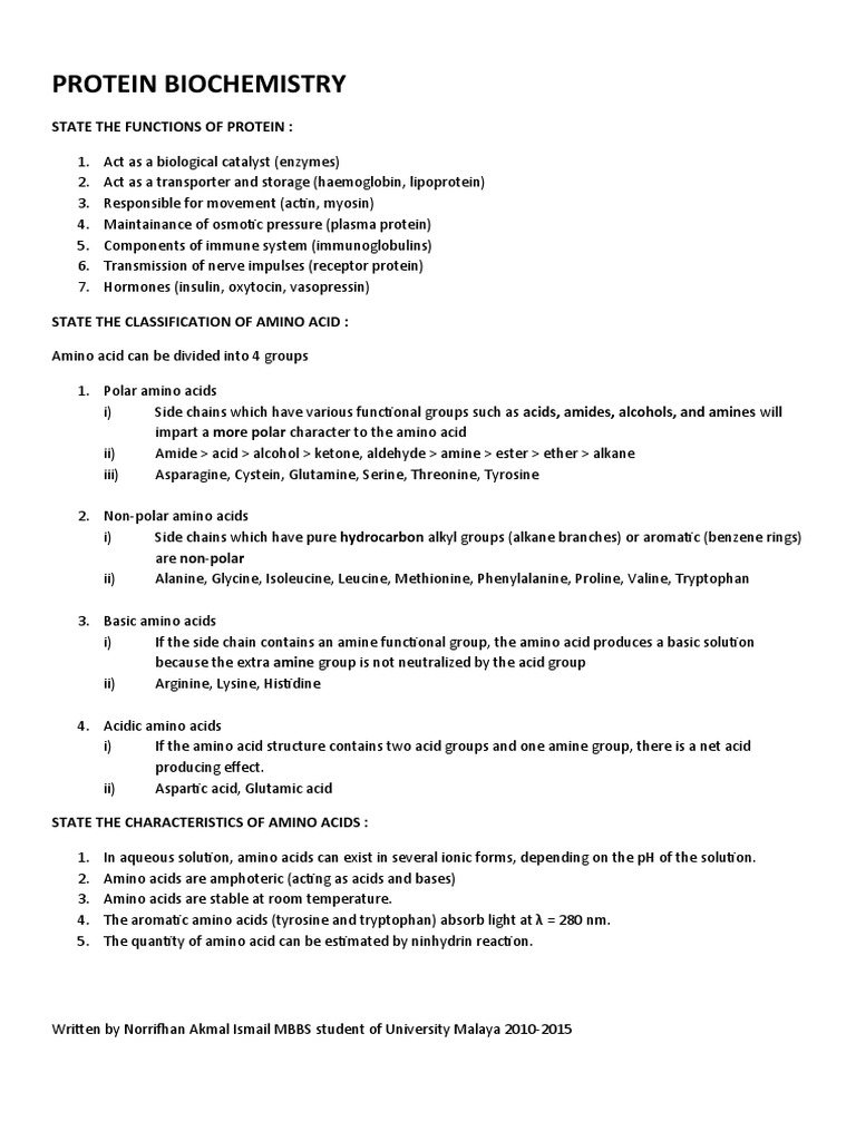 Protein Biochemistry. | PDF | Amino Acid | Organisms