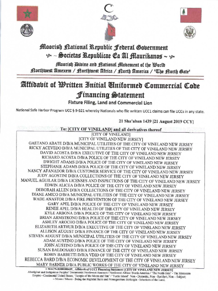MACN-R000000439 - Affidavit of UCC1 Financing Statement (ANTHONY ...