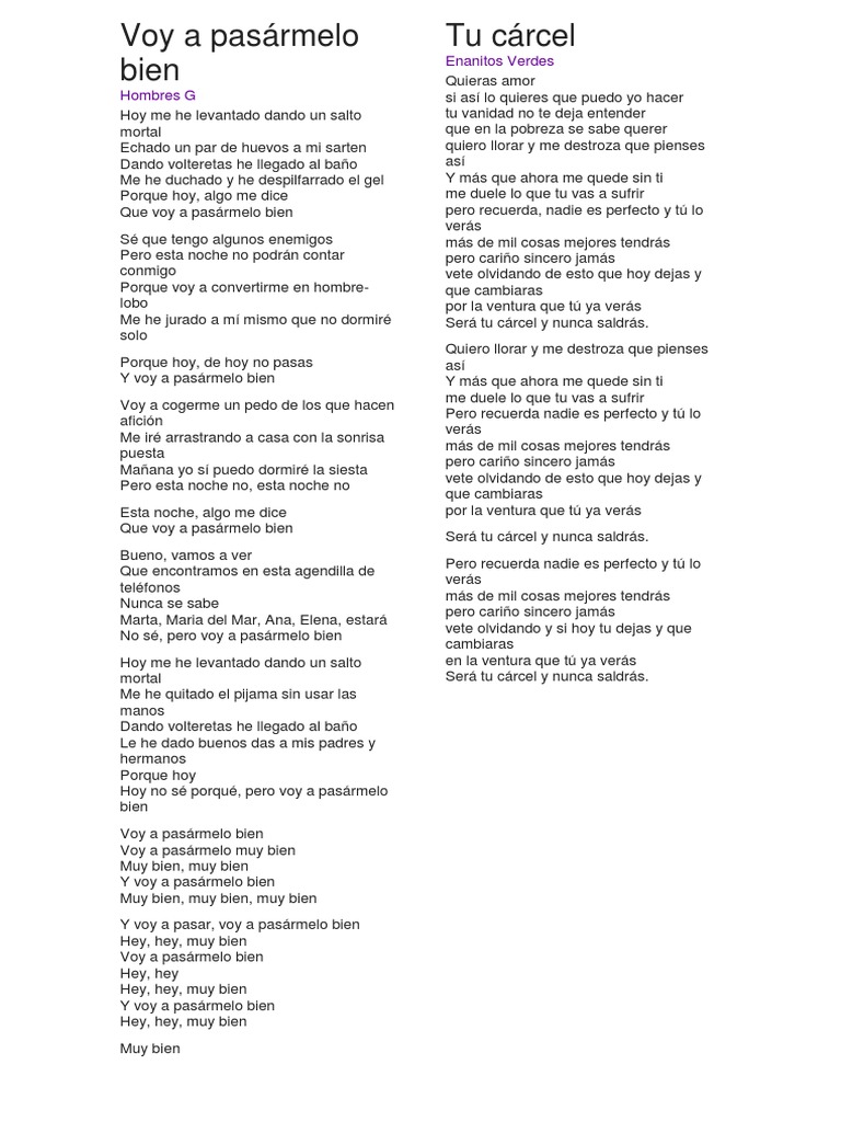 Letras de Banda | PDF