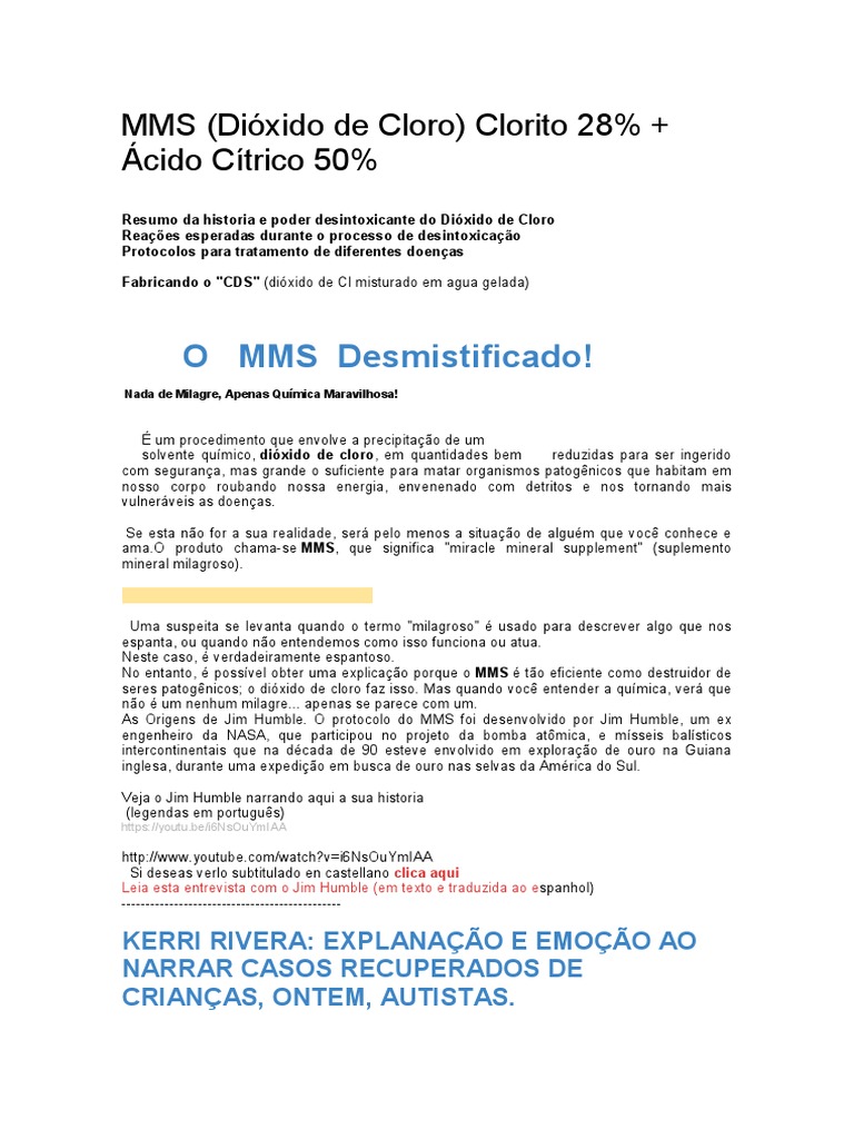 MMS PDF | PDF | Cloro | Malária