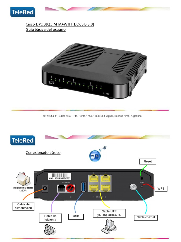 Cisco DPC3925 V1.1 PDF | PDF | Wifi | Módem