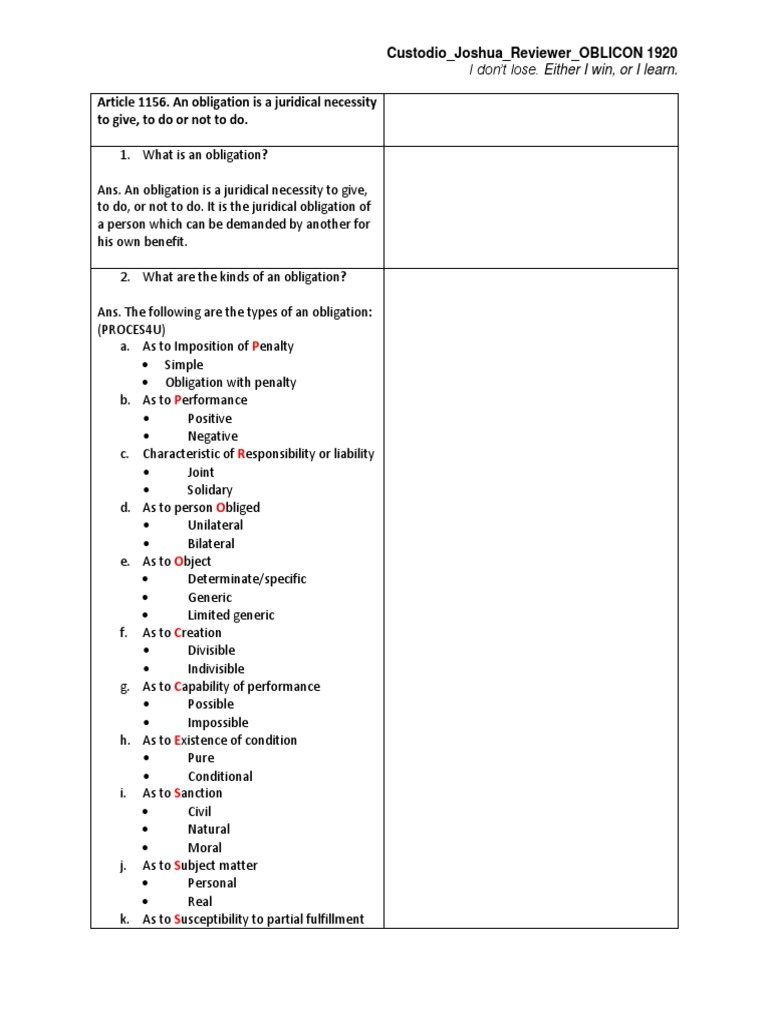 Types and Sources of Legal Obligations | PDF | Negligence | Legal Liability