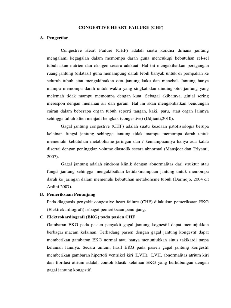 Congestive Heart Failure | PDF | Perjalanan | Kesehatan Holistik