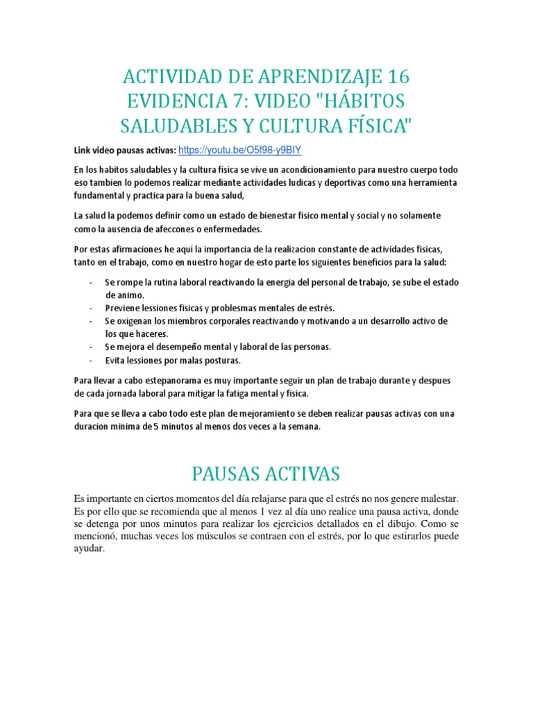 Aprendizaje 16 Evidencia 7 | PDF | Cerebro | Anorexia nerviosa