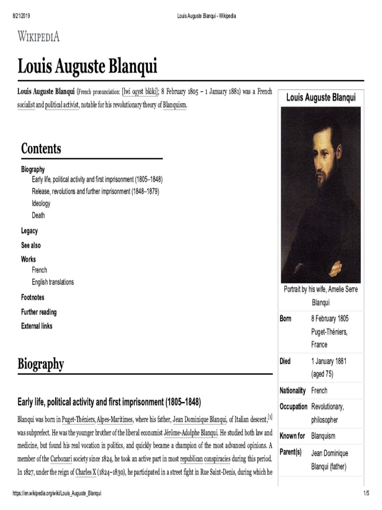 Louis Auguste Blanqui | PDF