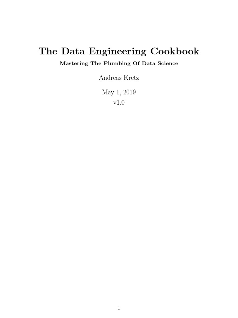 Data Engineering Cookbook | PDF | Apache Hadoop | Databases