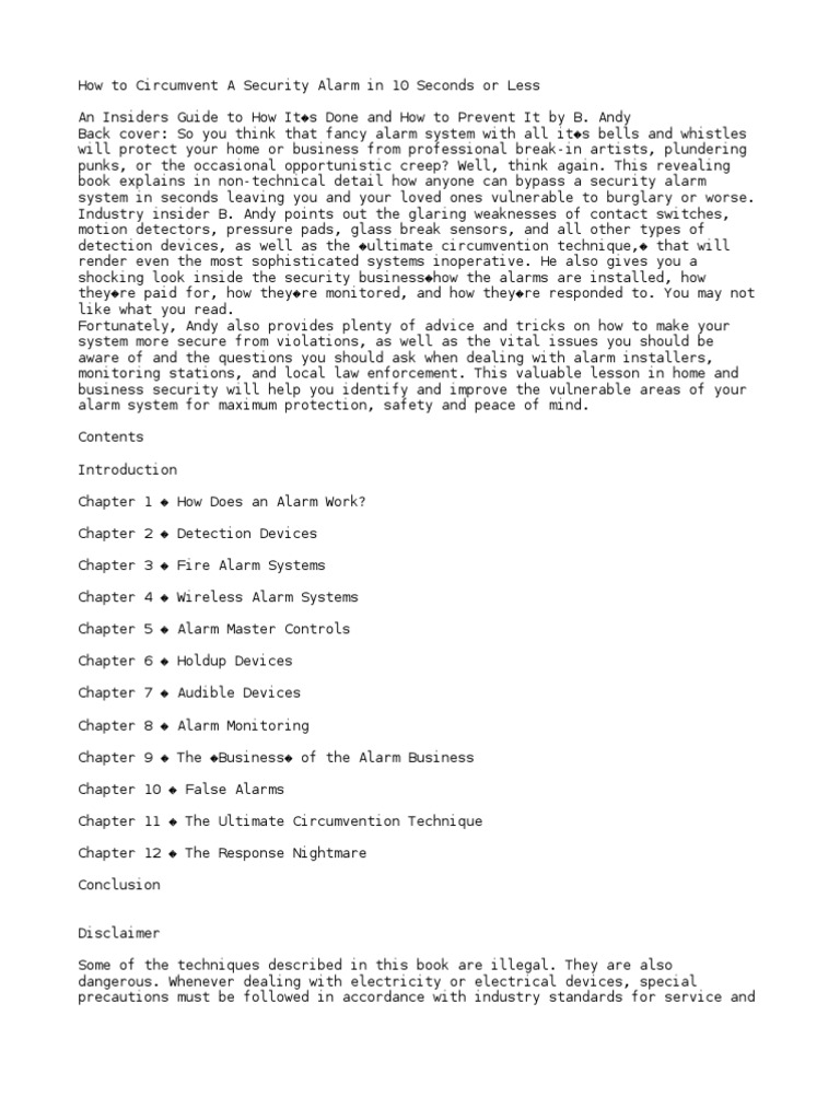 Alarm Bypass | PDF | Switch | Fire Sprinkler System