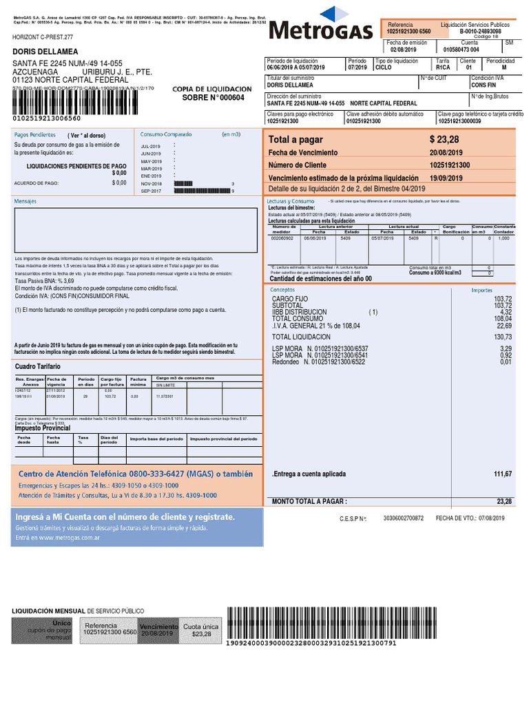 Factura PDF | PDF | Servicios (economía) | Dinero