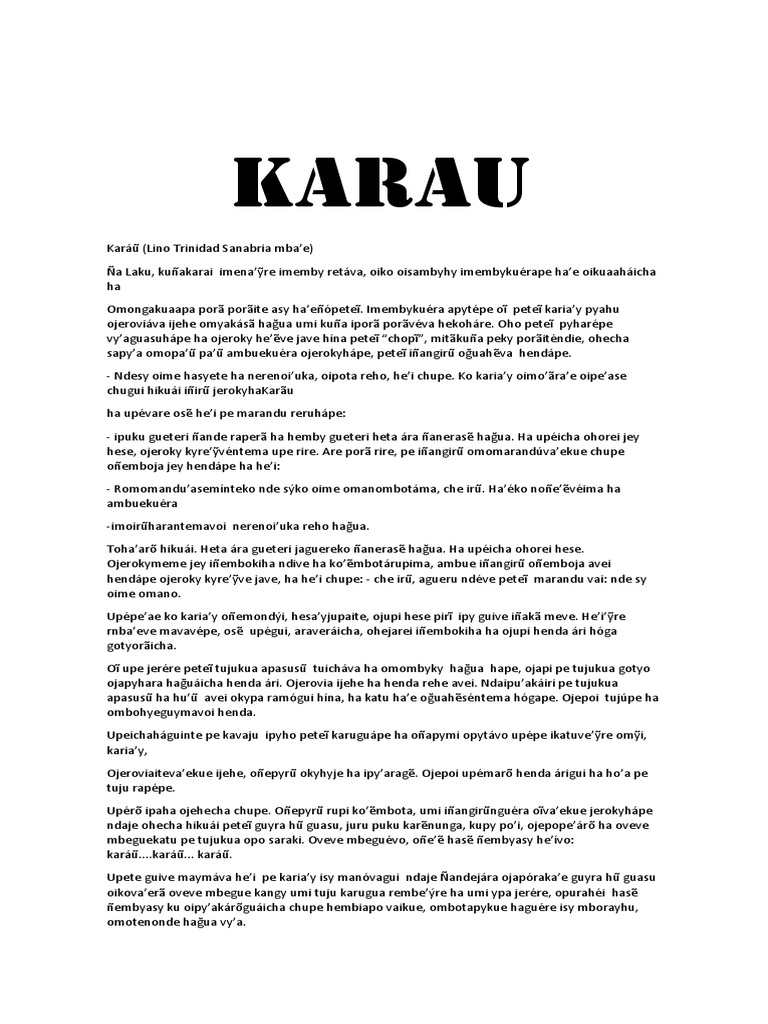 Karau | PDF