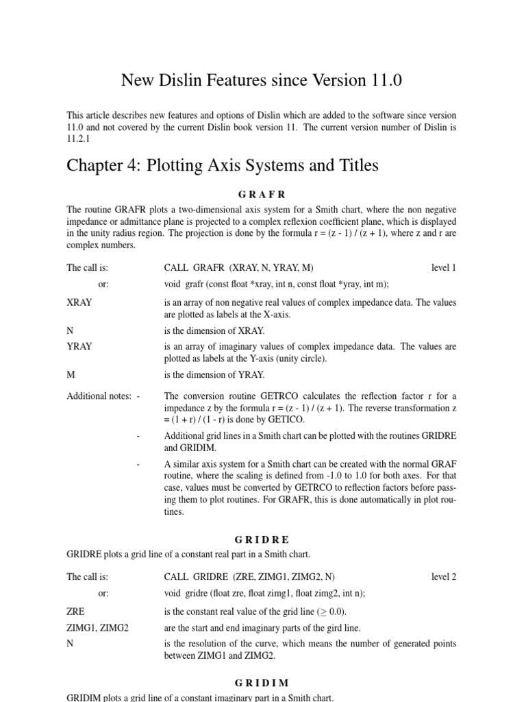 New Dislin Features Since Version 11.0 | PDF | Mathematical Analysis ...