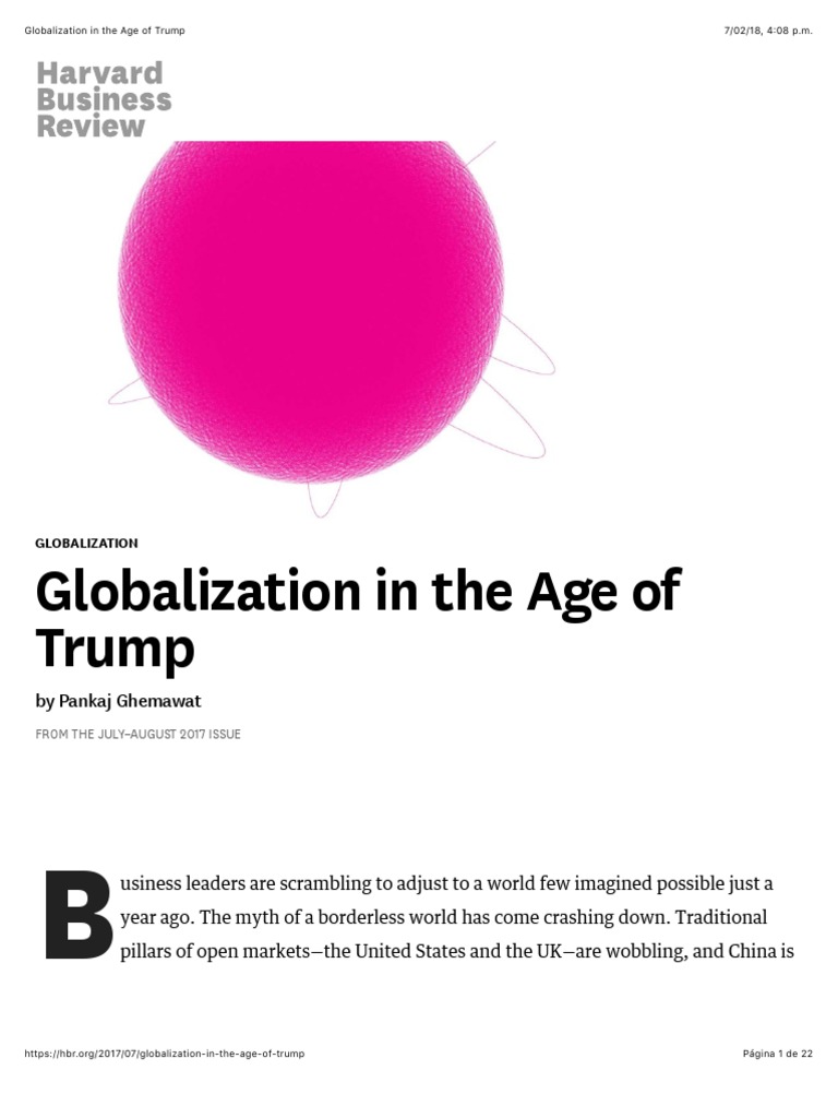 Globalization in The Age of Trump | PDF | Globalization | Strategic ...