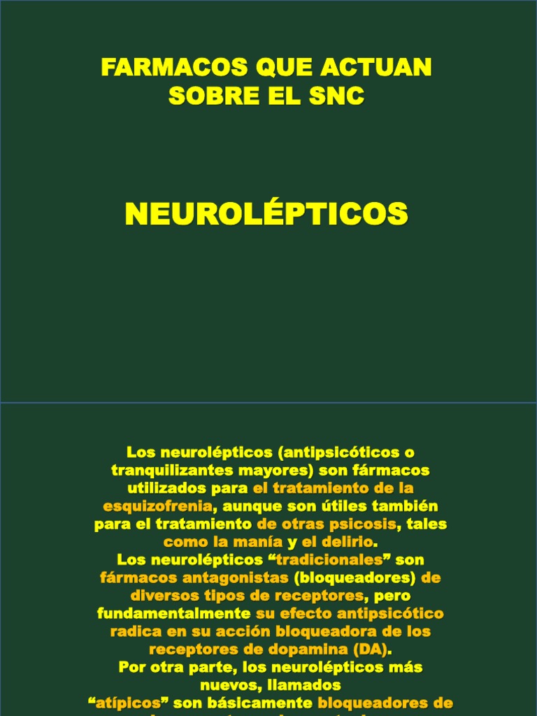 Neurolépticos: Mecanismos y Usos | PDF | Antipsicótico | Dopamina