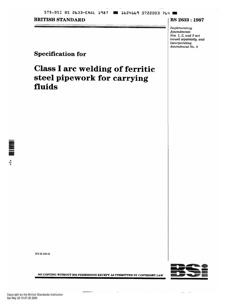 BS 2633-1987 PDF | PDF | Engineering | Production And Manufacturing