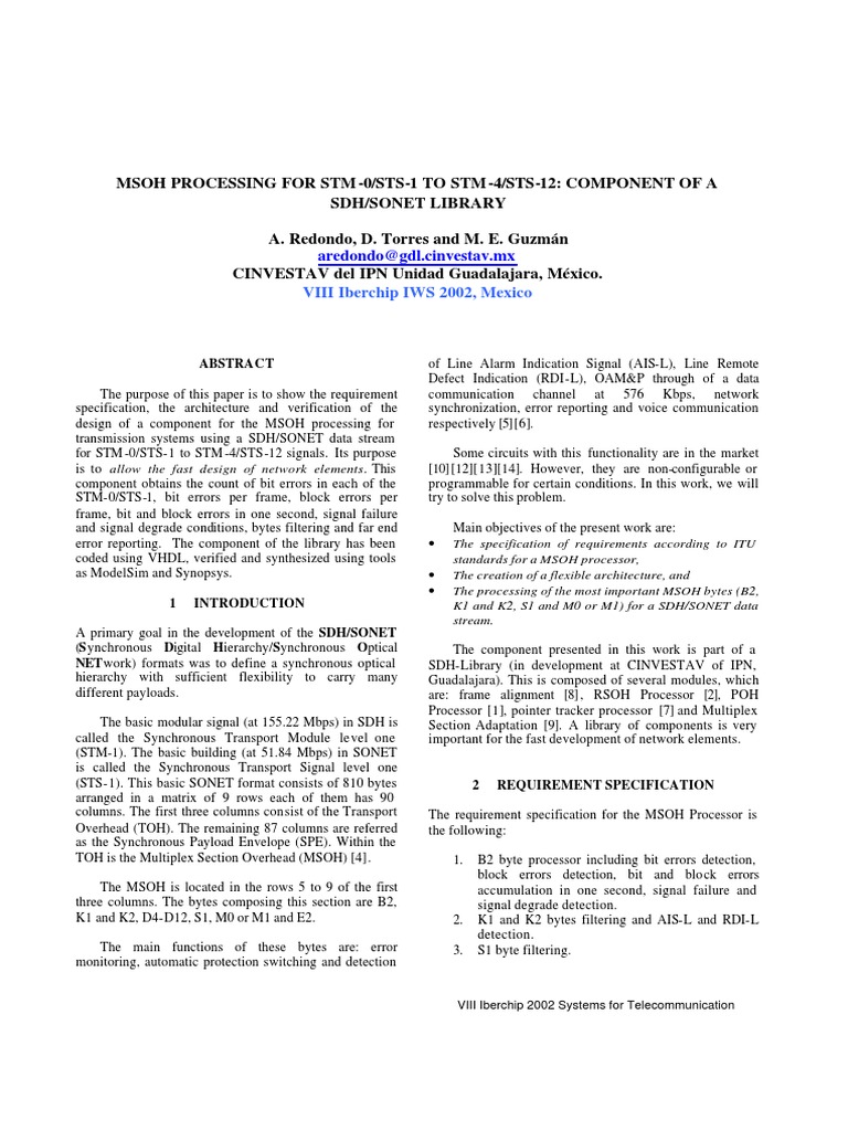 Ib MSOH | PDF | Data Transmission | Electronics
