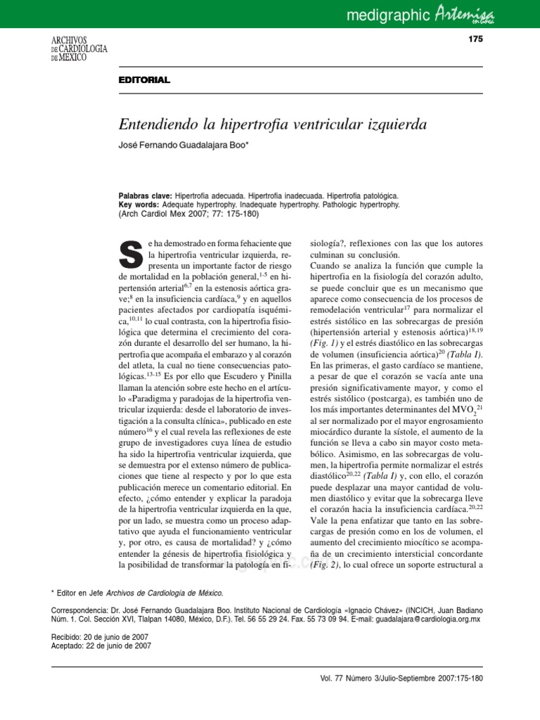 Entendiendo A La Hipertrofia Ventricular Izquierda | PDF | Corazón ...