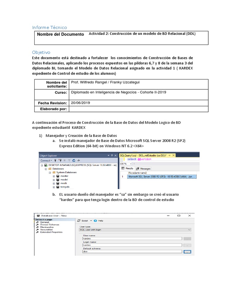 Modelo de Datos Relacional Expediente KARDEX | Descargar gratis PDF ...