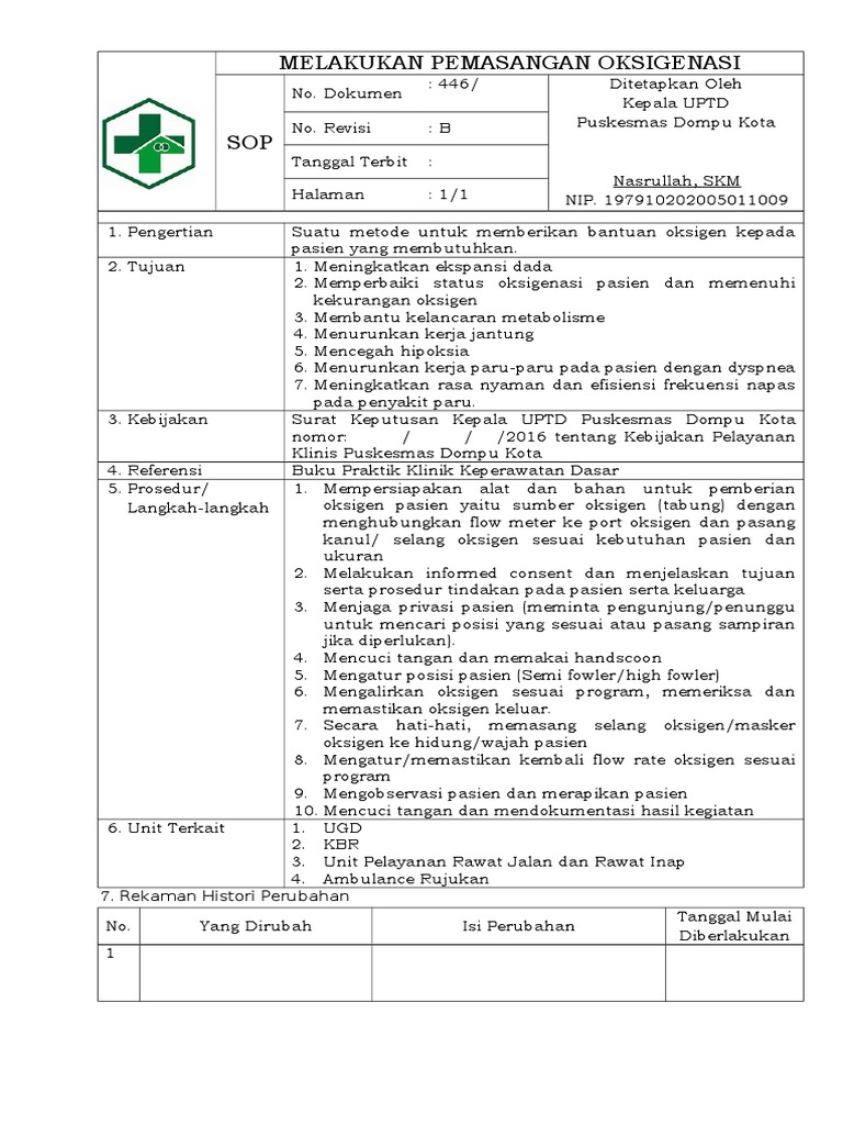 Sop Pemasangan Nebulizer | PDF
