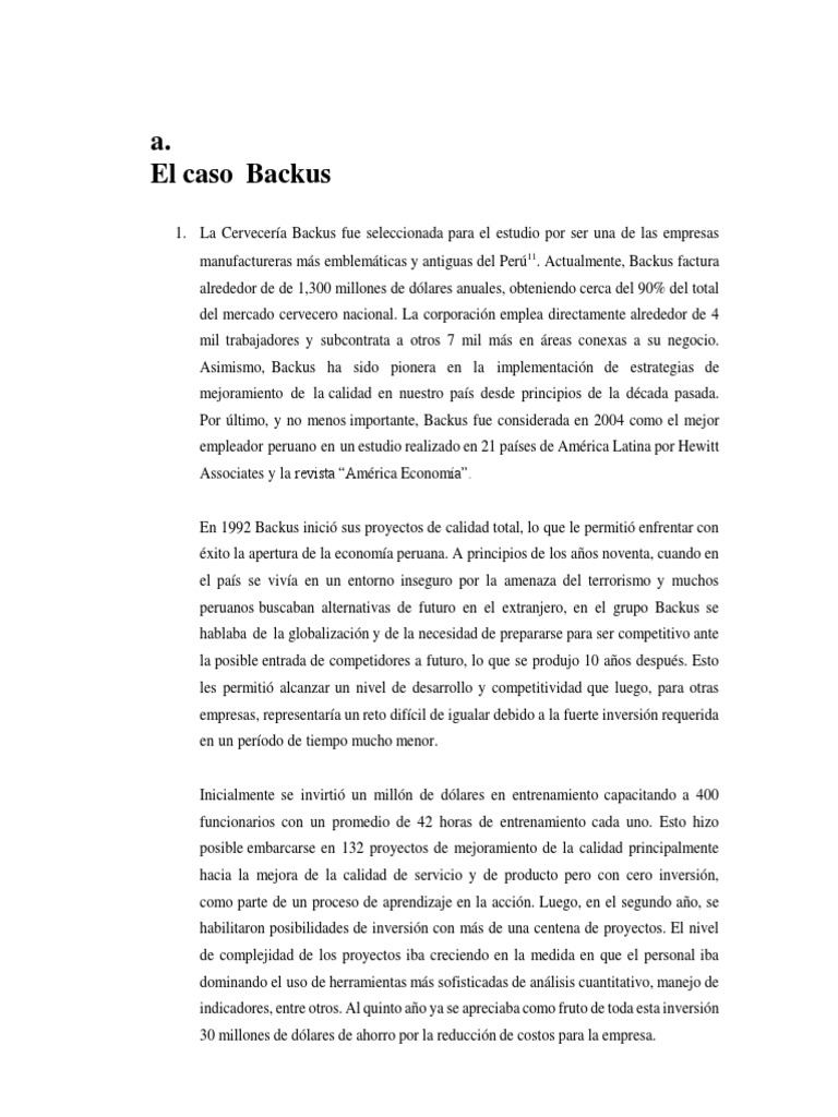 BACKUS | PDF | Gestión de recursos humanos | Salario