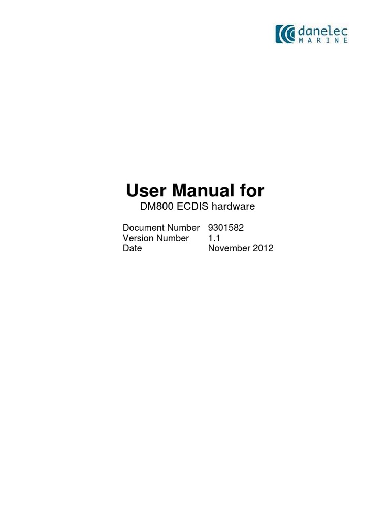User Manual-Hardware Danelec ECDIS DM800 PDF | PDF | Computer Monitor ...