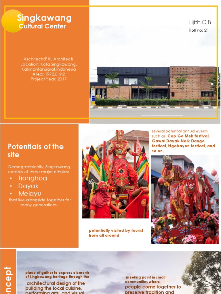 Singkawang Cultural Center Design Overview | PDF | Economic Sectors ...