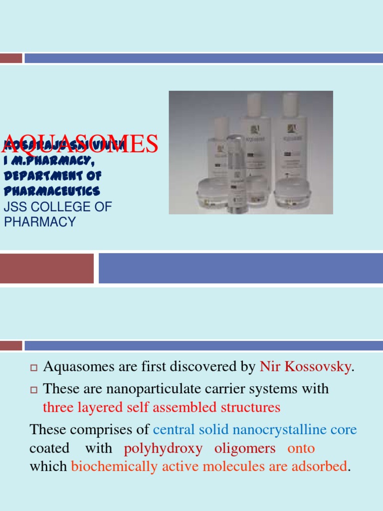 Aquasomes 140317093622 Phpapp01 PDF | PDF | Hydrogen Bond | Functional ...