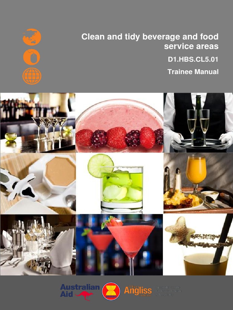 Beverage and Food Service Training Manual | PDF | Tableware | Housekeeping