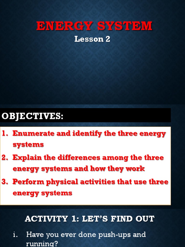 Understanding Energy Systems in PE | PDF | Aerobic Exercise | Muscle