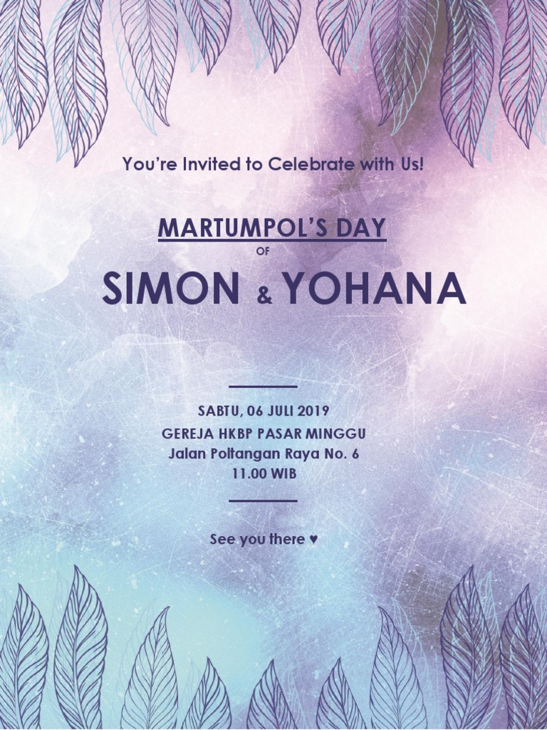 Martumpol's Day Celebration Invitation | PDF | Cooking, Food & Wine