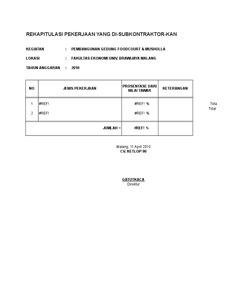 Contoh Project Planning | PDF | Nature