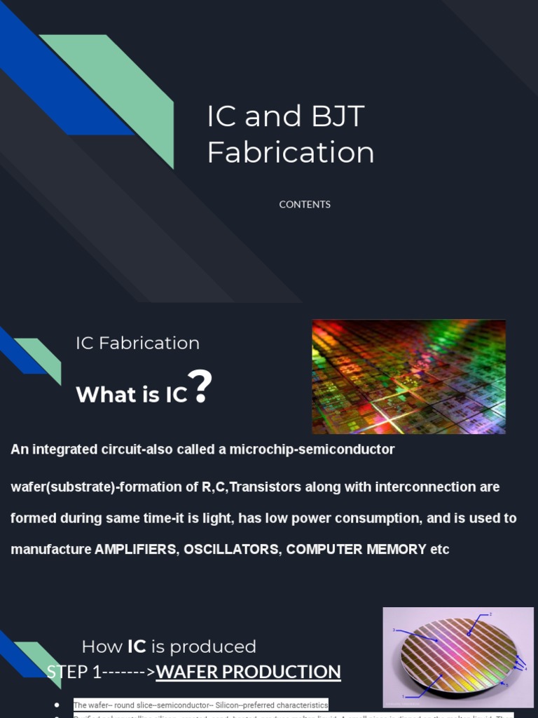 IC and BJT Fabrication | Download Free PDF | Wafer (Electronics ...