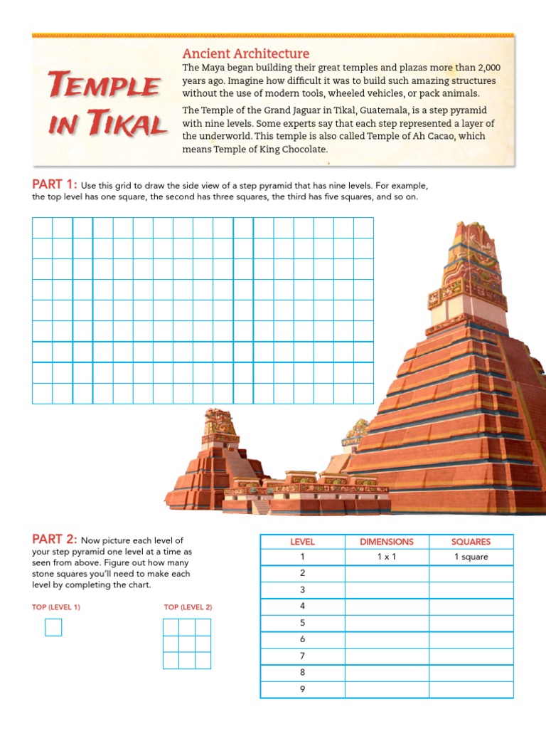 Temple in Tikal Lesson Student Printable | PDF