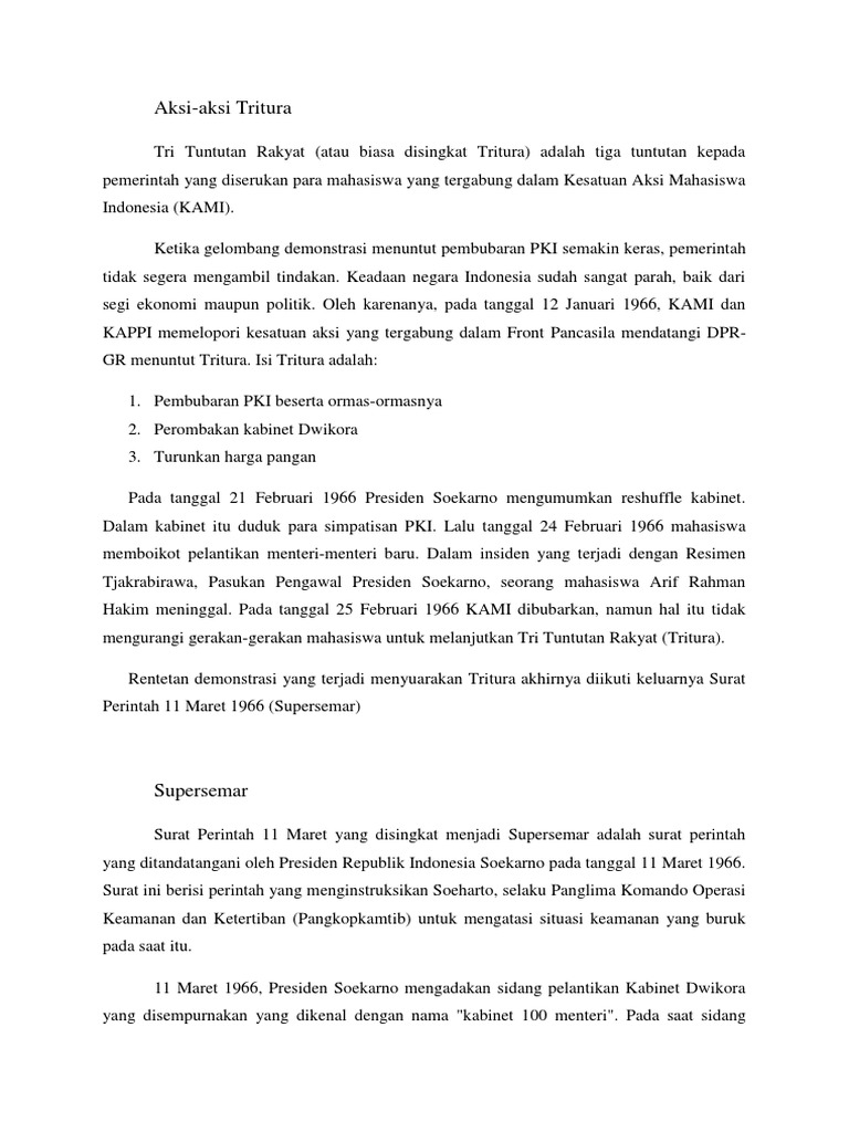 Masa Transisi Menuju Orde Baru | PDF