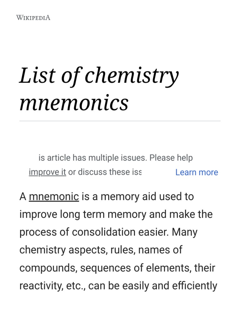 List of Chemistry Mnemonics | Cathode | Redox