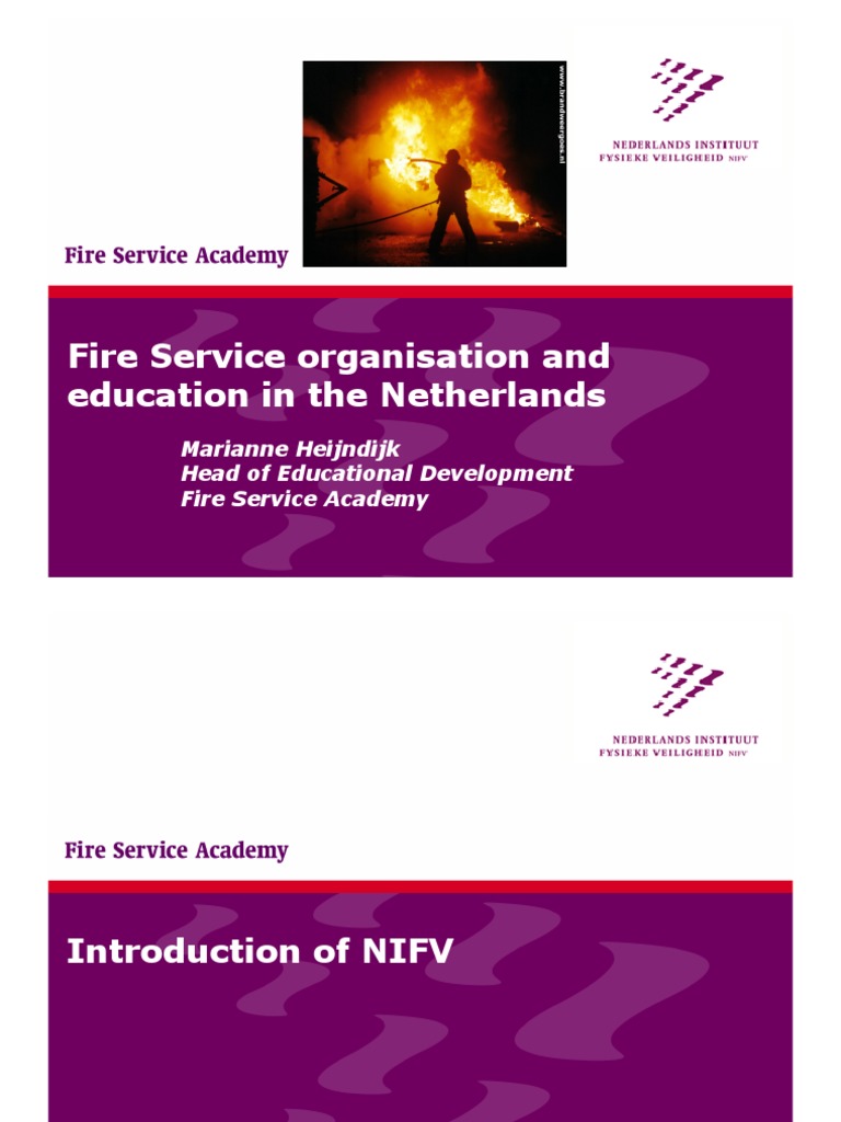 Fire Service Organisation and Education in The Netherlands | PDF ...