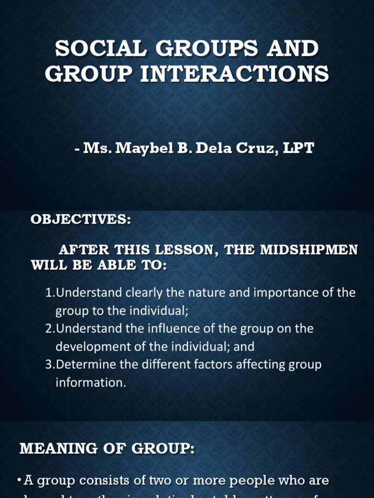 Social Groups and Group Interactions | PDF | Social Group | Competition
