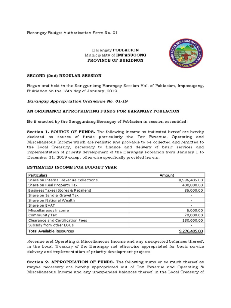 barangay-budget-authorization-form-cy2019-pdf-truck-vehicles