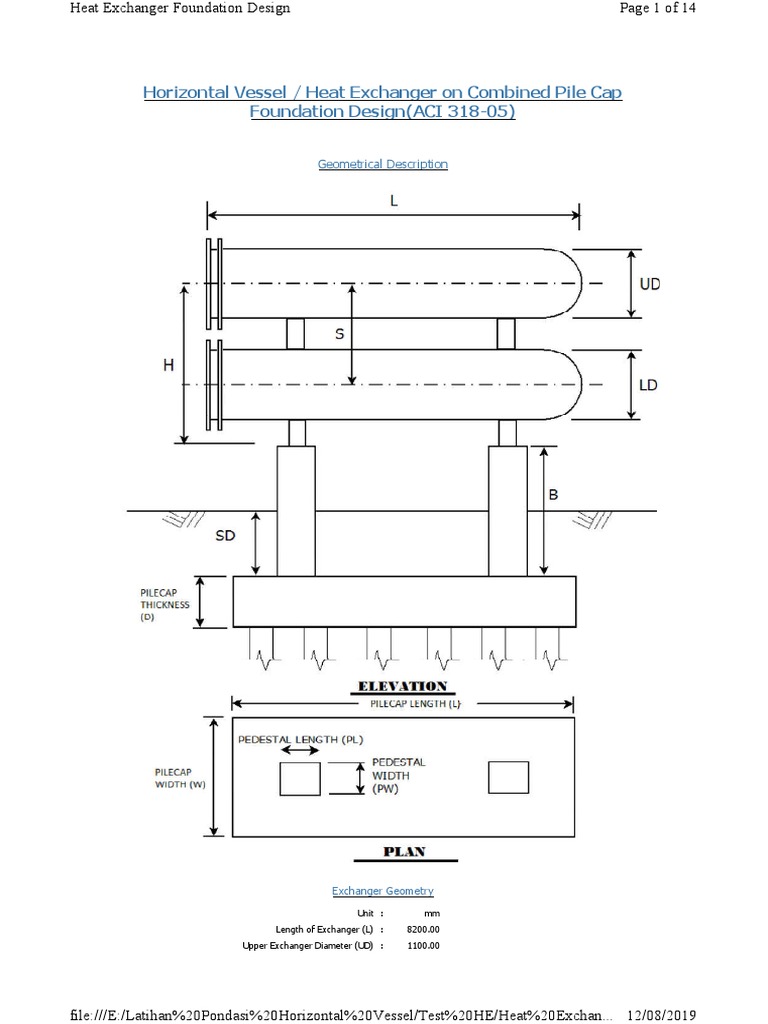 HE Exchanger Pilecap | PDF | Deep Foundation | Mechanical Engineering