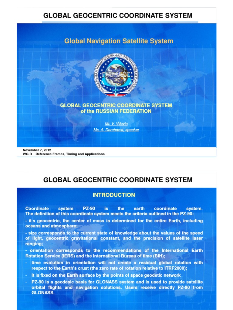 Global Geocentric Coordinate System | PDF | Geodesy | Cartesian ...