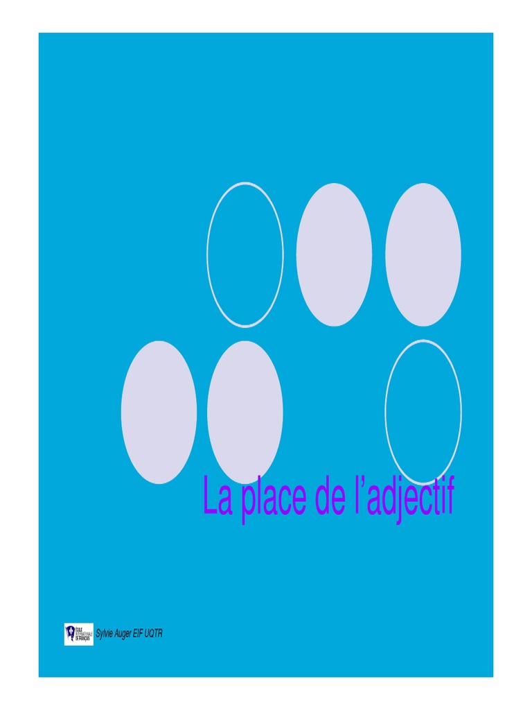 La place de l'adjectif en français | PDF