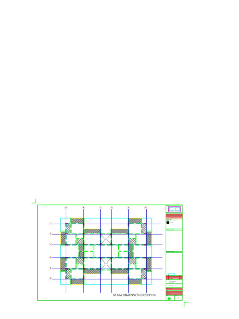Typical Floor Roof Beam Layout Key Plan for Residential Flats Project ...
