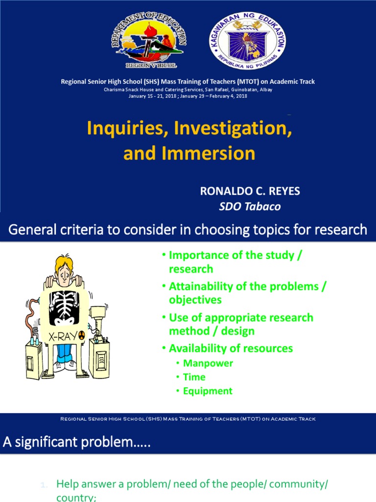 Practical Research 2: Inquiries, Investigation, and Immersion | PDF ...