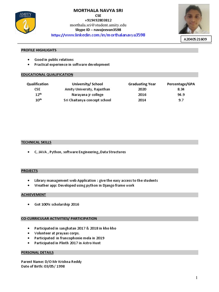 Aspiring Software Developer Profile | PDF | Career & Growth