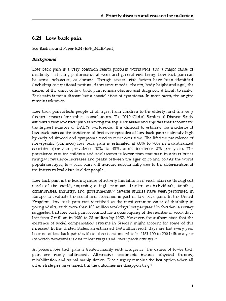 Back Pain | PDF | Low Back Pain | Back Pain