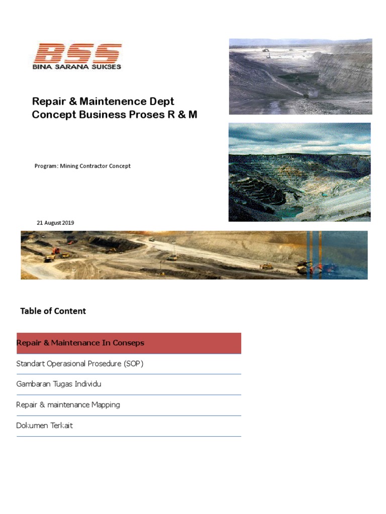 Flow Chat Kinerja Repair and Maintenance | PDF